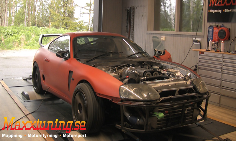 Mappning 628WHP Toyota Supra MK4 MaxxECU V1 - Maxxtuning AB